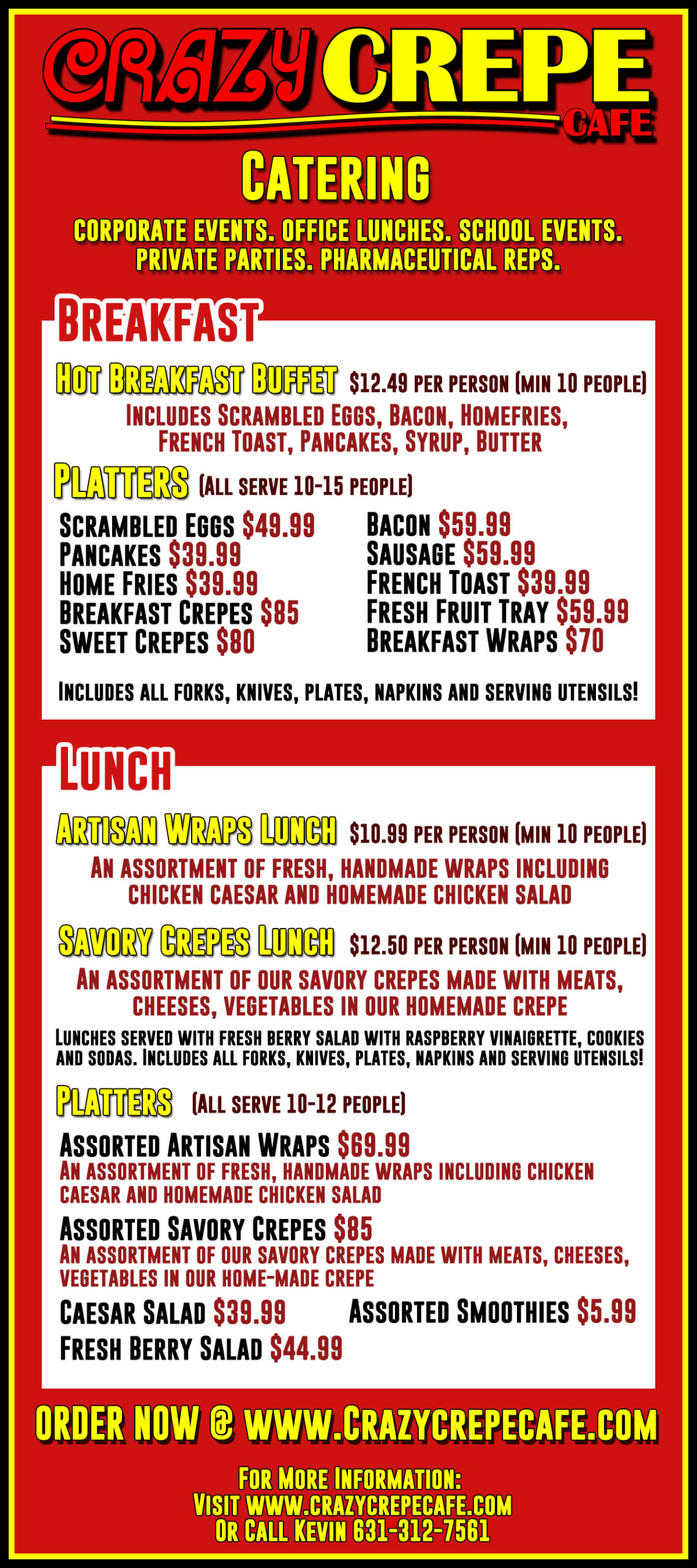 Platters | Crazy Crepe Cafe