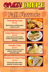 Menu | Crazy Crepe Cafe