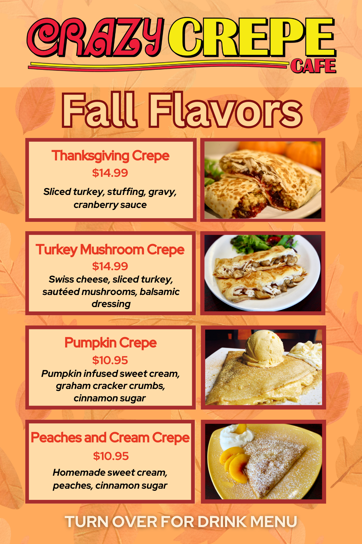 Menu | Crazy Crepe Cafe