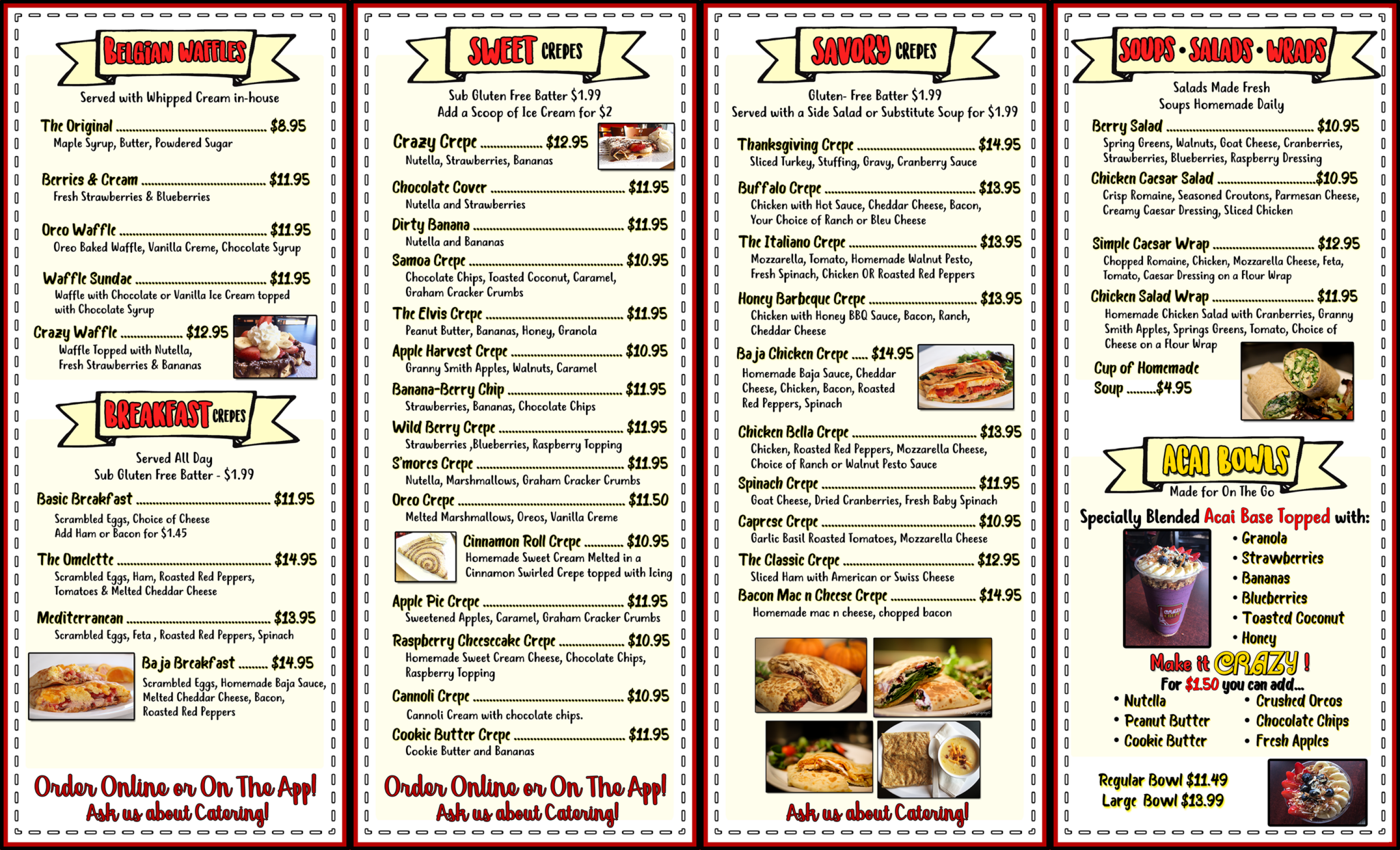 Menu | Crazy Crepe Cafe