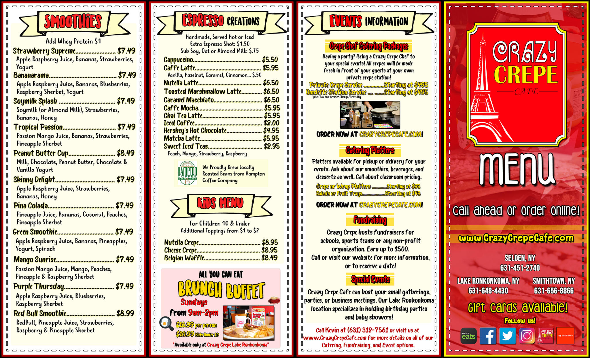 Menu | Crazy Crepe Cafe